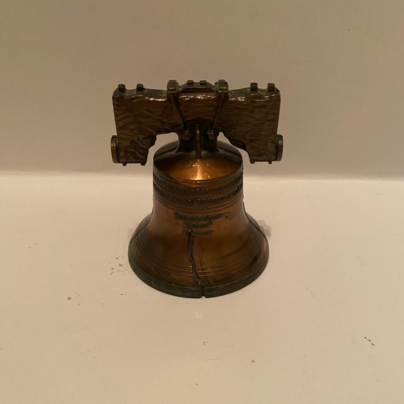 Accents | Vintage Replica Liberty Bell Cast Metal Bronze Brass Copper ...